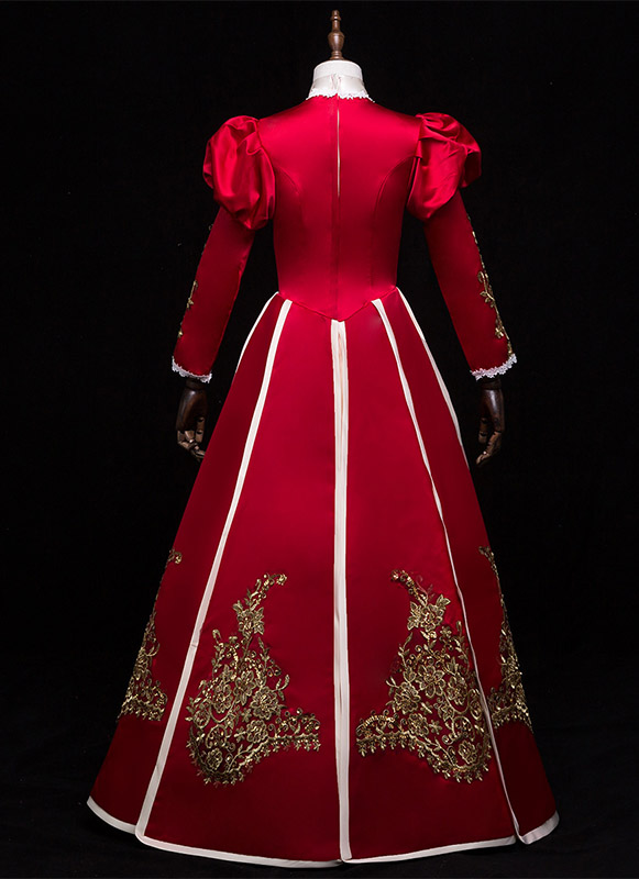 Red Rococo Baroque Queen Marie Antoinette Ball Dresses 18th Century ...