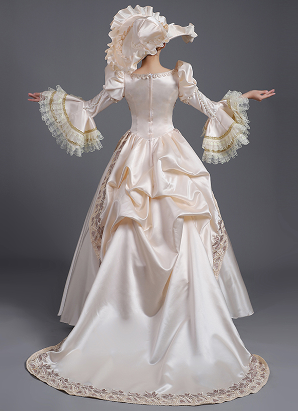Baroque Rococo Wedding Dress Early Victorian Revolutionary Bridal Dress