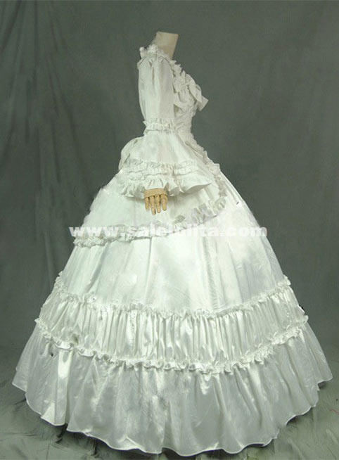 Victorian Gothic Steampunk Ball Gown Wedding Party Dress Reenactment ...