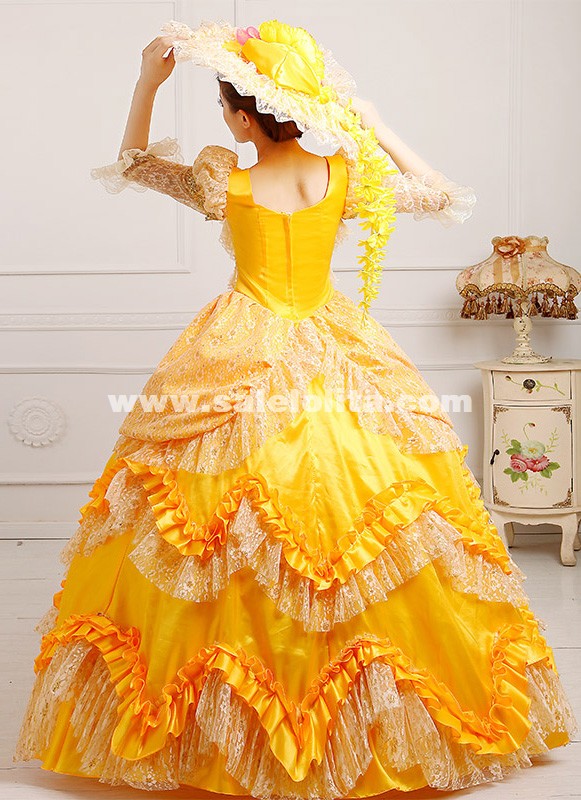 Hot Sale Yellow Celebrate Birthday Party Dress Medieval Marie ...