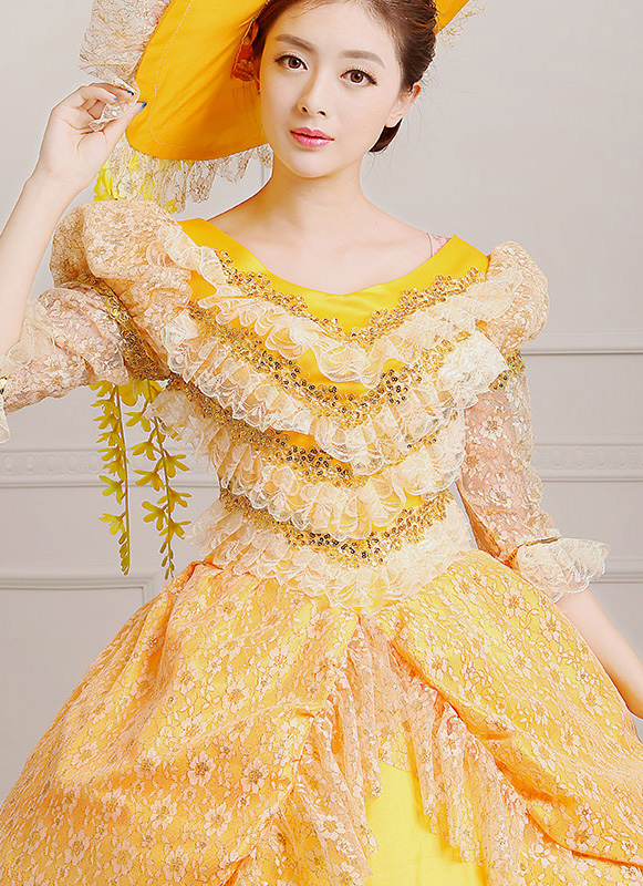 Hot Sale Yellow Celebrate Birthday Party Dress Medieval Marie ...